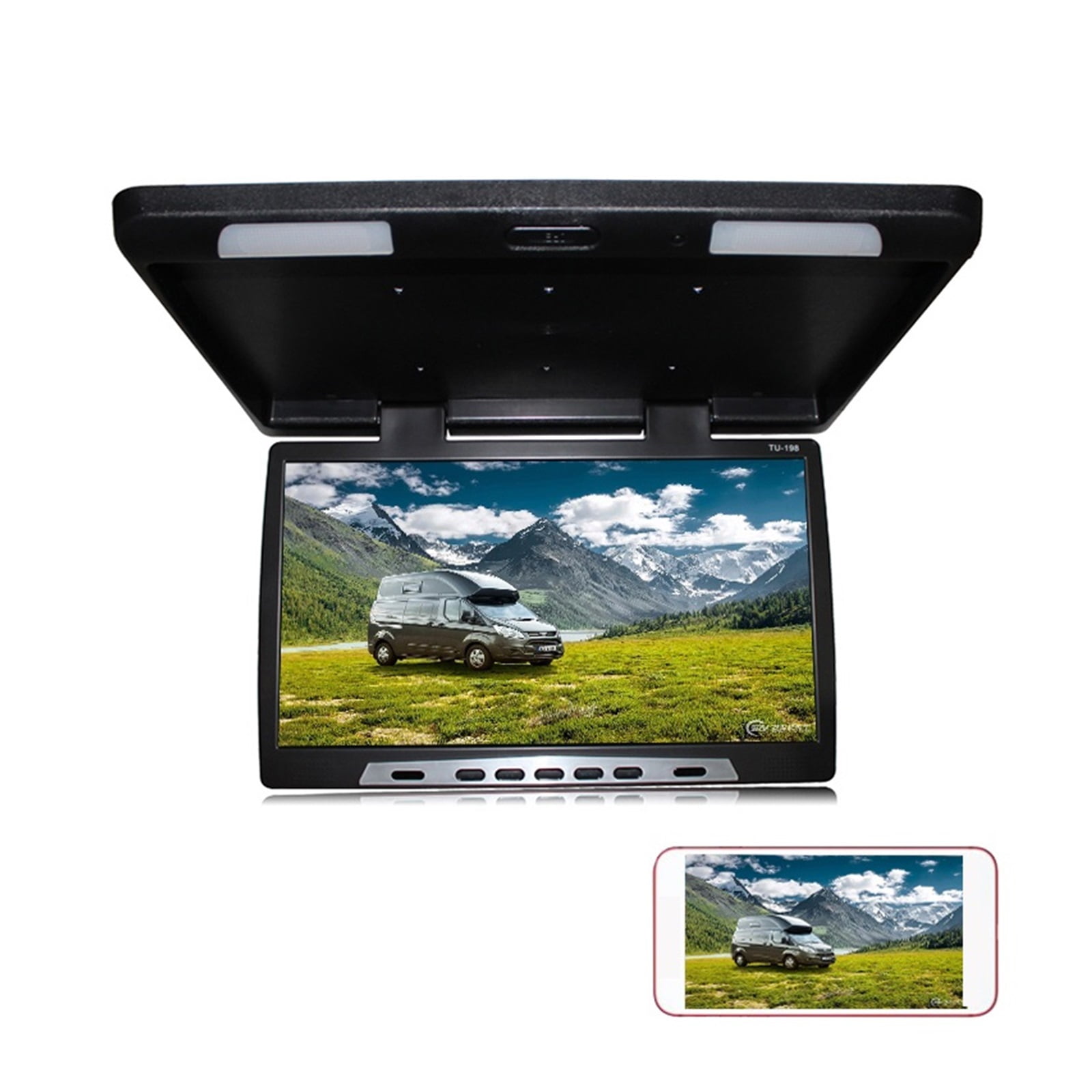 22 Inch Car Roof Mount Monitor HD 1080P Ceiling Mount Flip Down ...