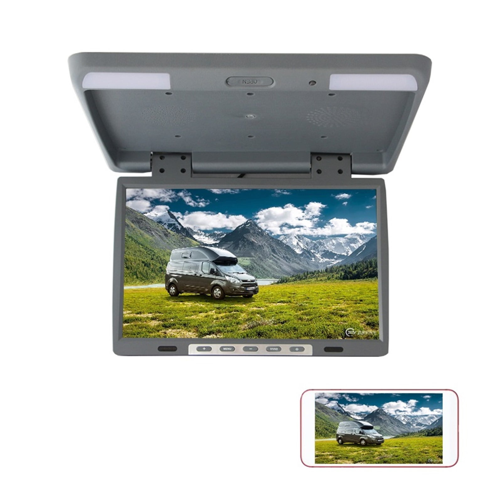 22 Inch Car Roof Mount Monitor HD 1080P Ceiling Mount Flip Down ...