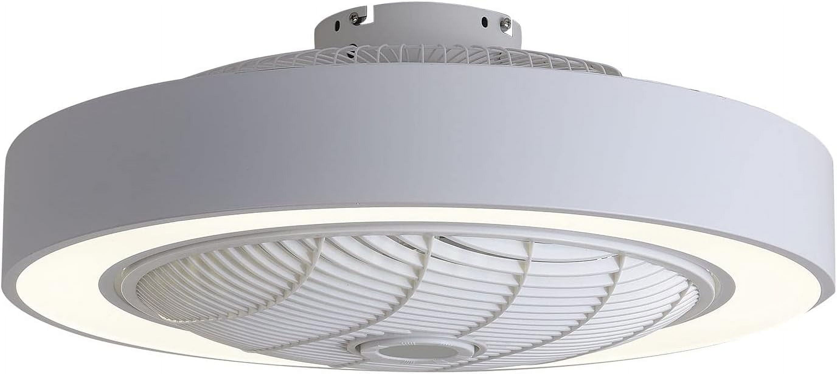 22 Inch Ceiling Fan with Light Modern LED 3 Colors 3 Speeds Lighting ...