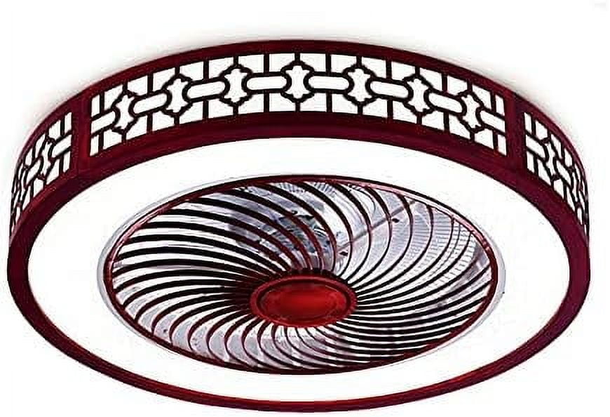 22 Inch Ceiling Fan with Light and Remote Control,Modern LED Semi Flush ...