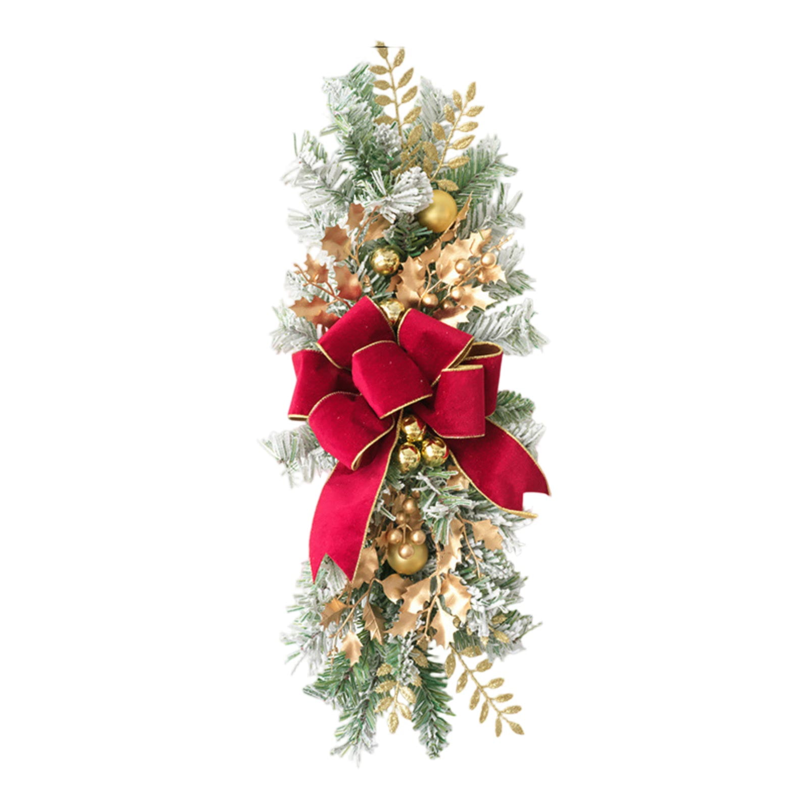 22 Inch Christmas Garland Felt Decoration Artificial Flower DIY ...