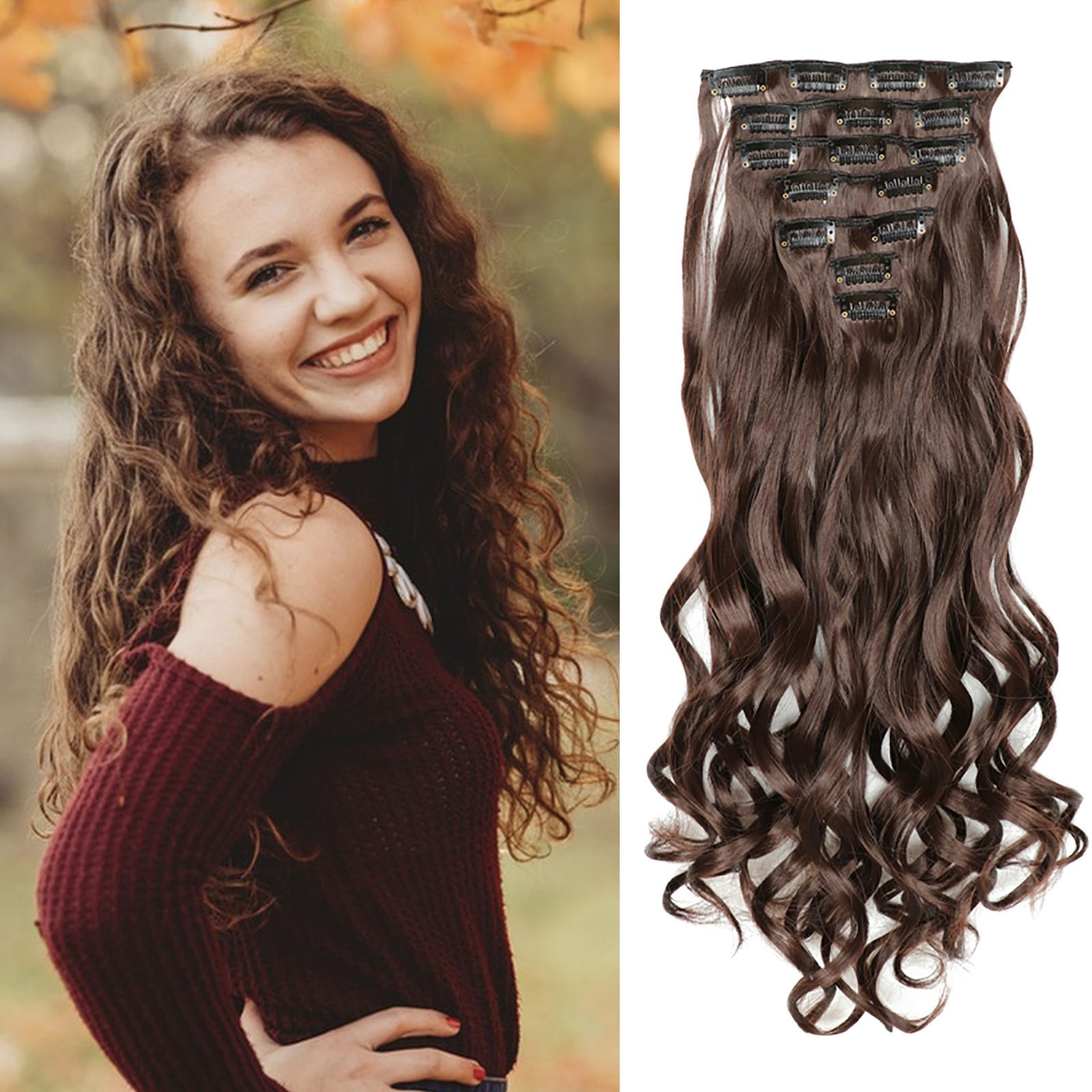 22 Inch Clip In Extensions Real Human Hair,Seamless Clip In Hair ...