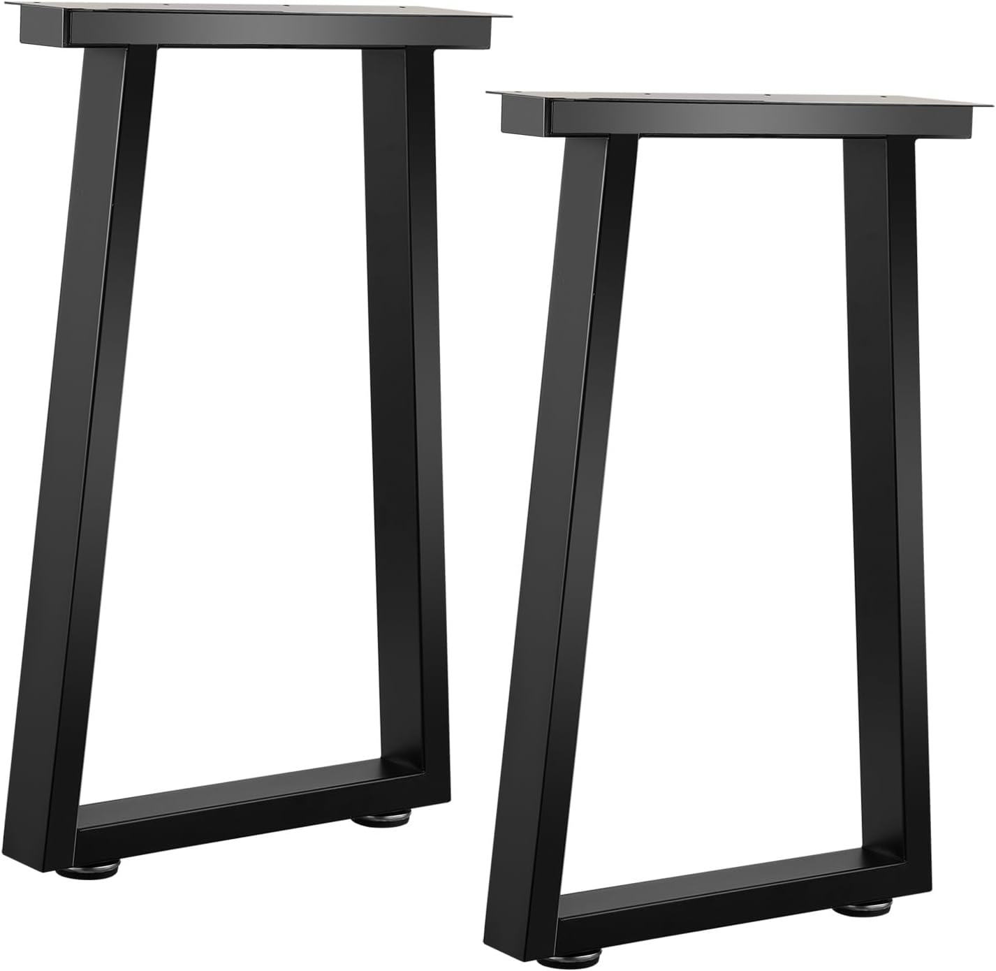 22 Inch Coffee Table Legs Black Metal Bench Legs Trapezoid Heavy Duty ...