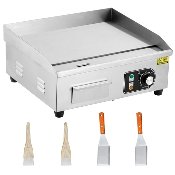 22 Inch Countertop Electric Flat Griddle, High Power Nonstick Grill ...