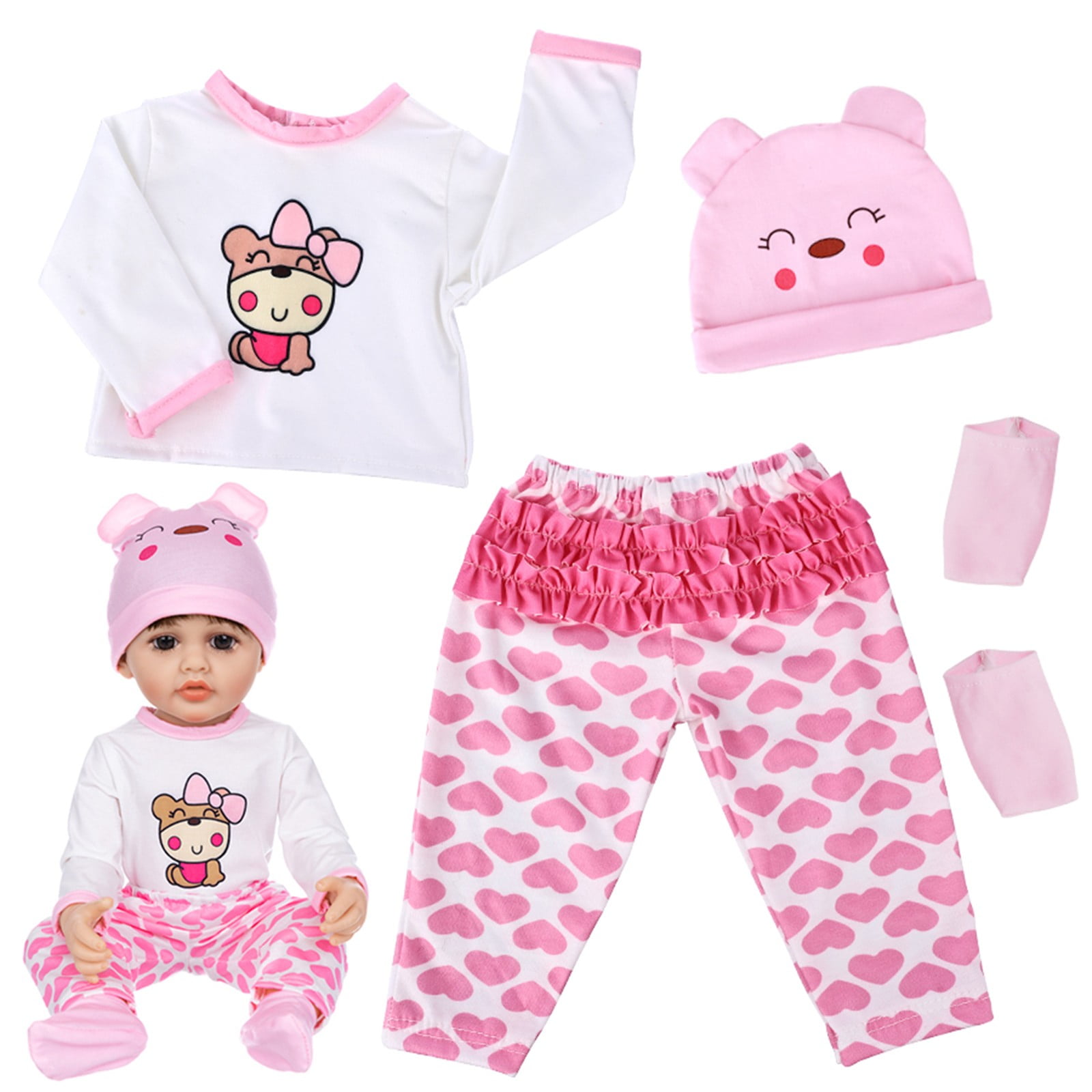 22 Inch Doll Christmas Dress Outfit Set for Girls, Holiday Party ...