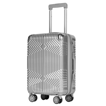 20" Carry-On Printed Luggage with Spinner Wheels, Hard Shell Durable ...