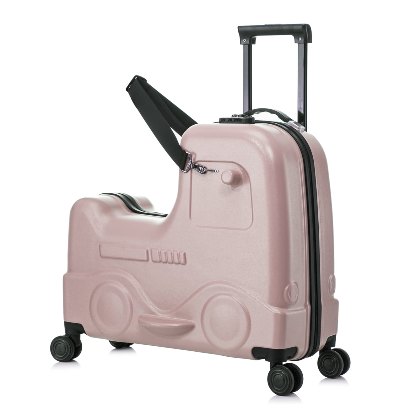 22 Inch Kids Ride on Suitcase, Tollder Luggage with Spinner Wheels ...