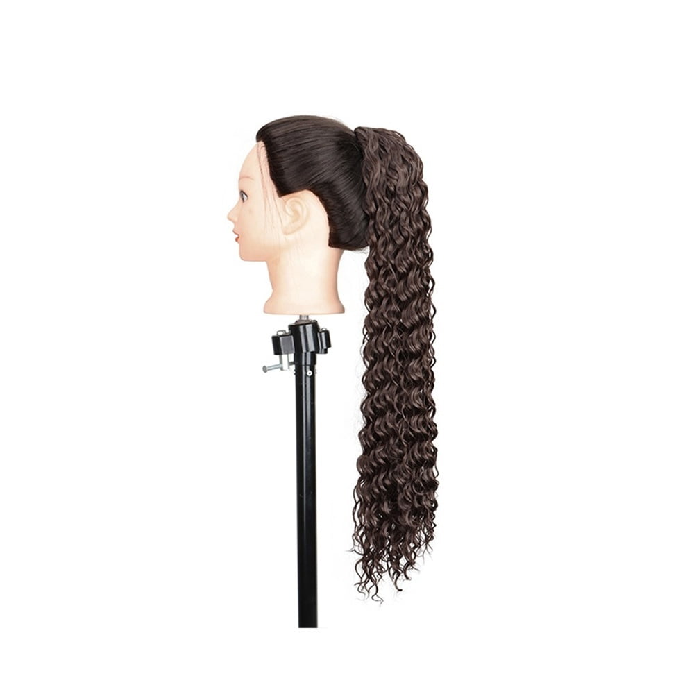22 Inch Long Curly Ponytail Extensions Synthetic Deep Wave Drawstring ...