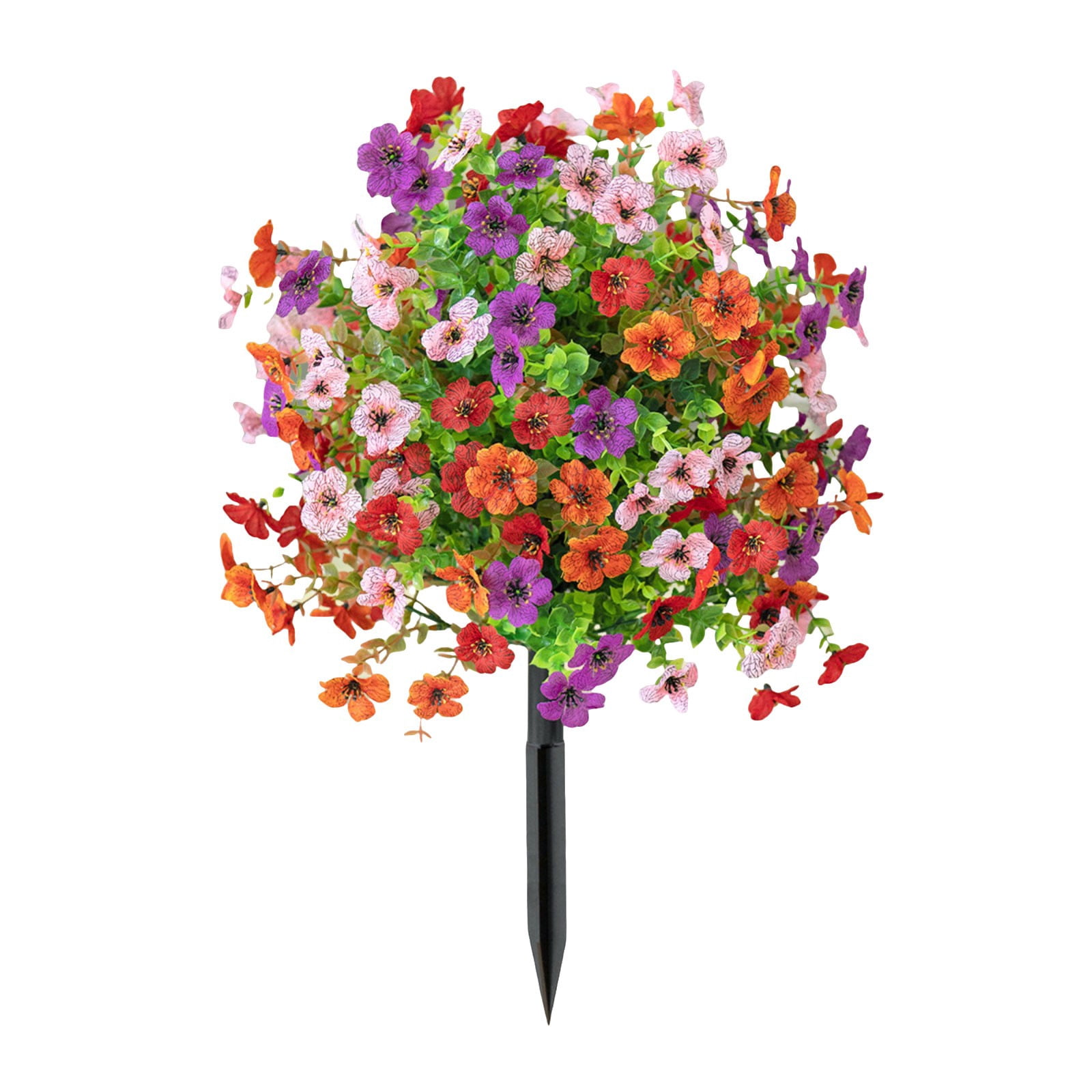 22 Inch Outdoor Artificial Wildflowers with Stakes, Multi Color Faux ...
