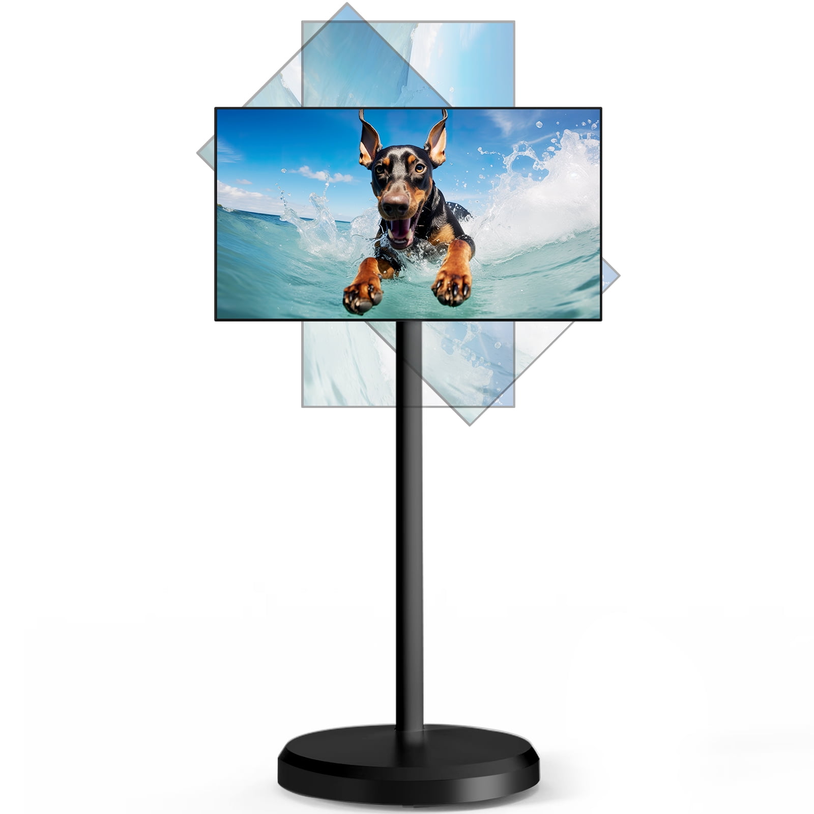 22-Inch Portable TV on Wheels, 1080p Portable Touch Screen Monitor ...