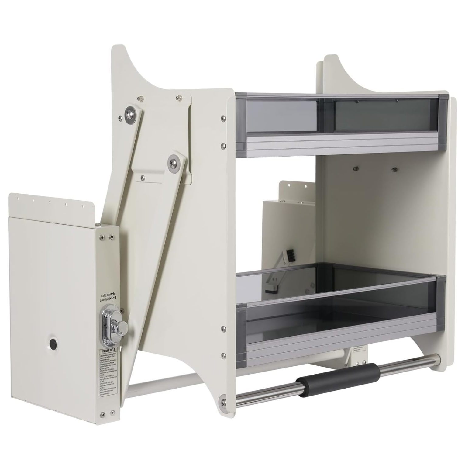 22 Inch Pull-Down Shelf - Heavy Duty 2 Tier Drop Down Shelf - Inner ...