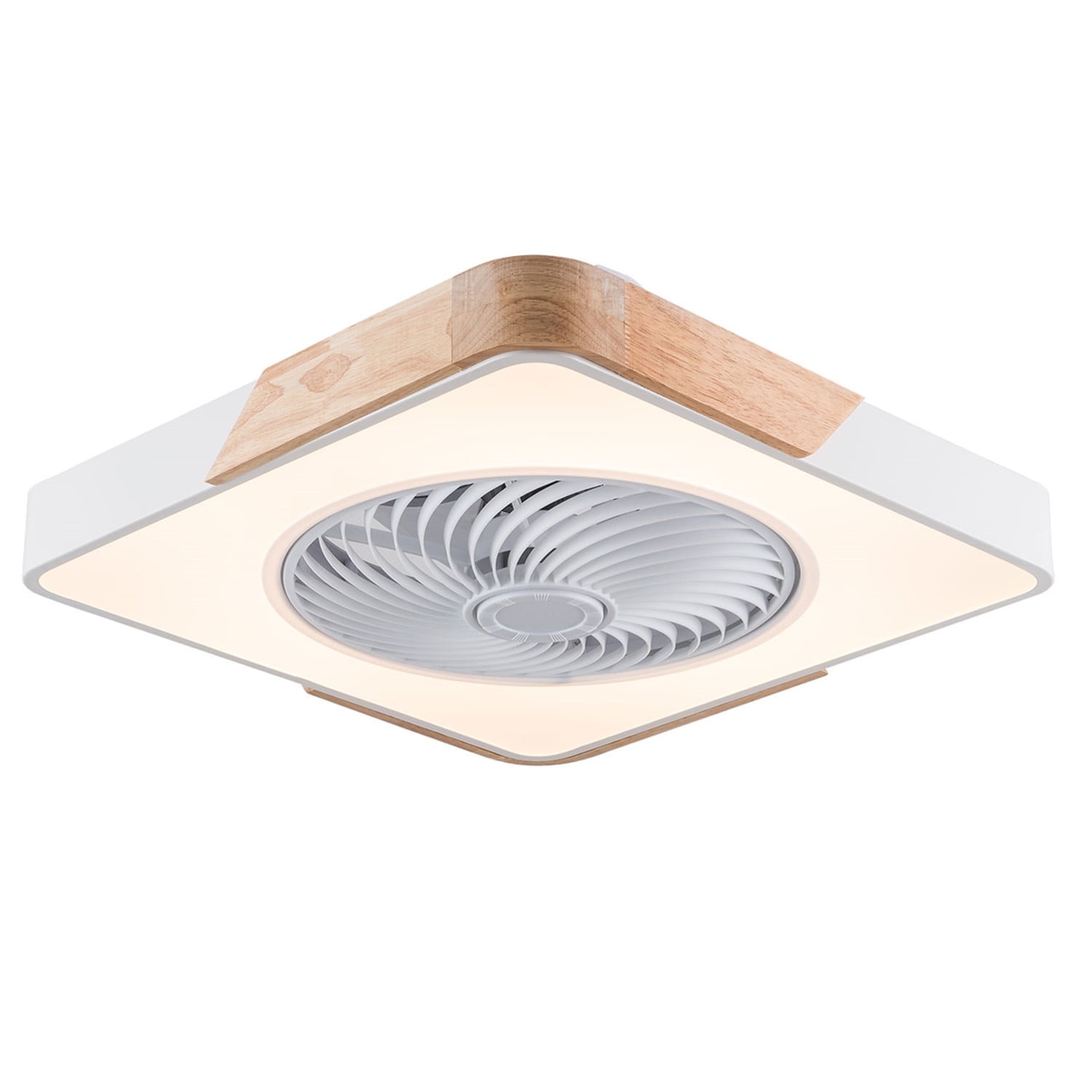 22 Inch Semi Flush Mount Ceiling Fan with Light Remote Control, Modern ...