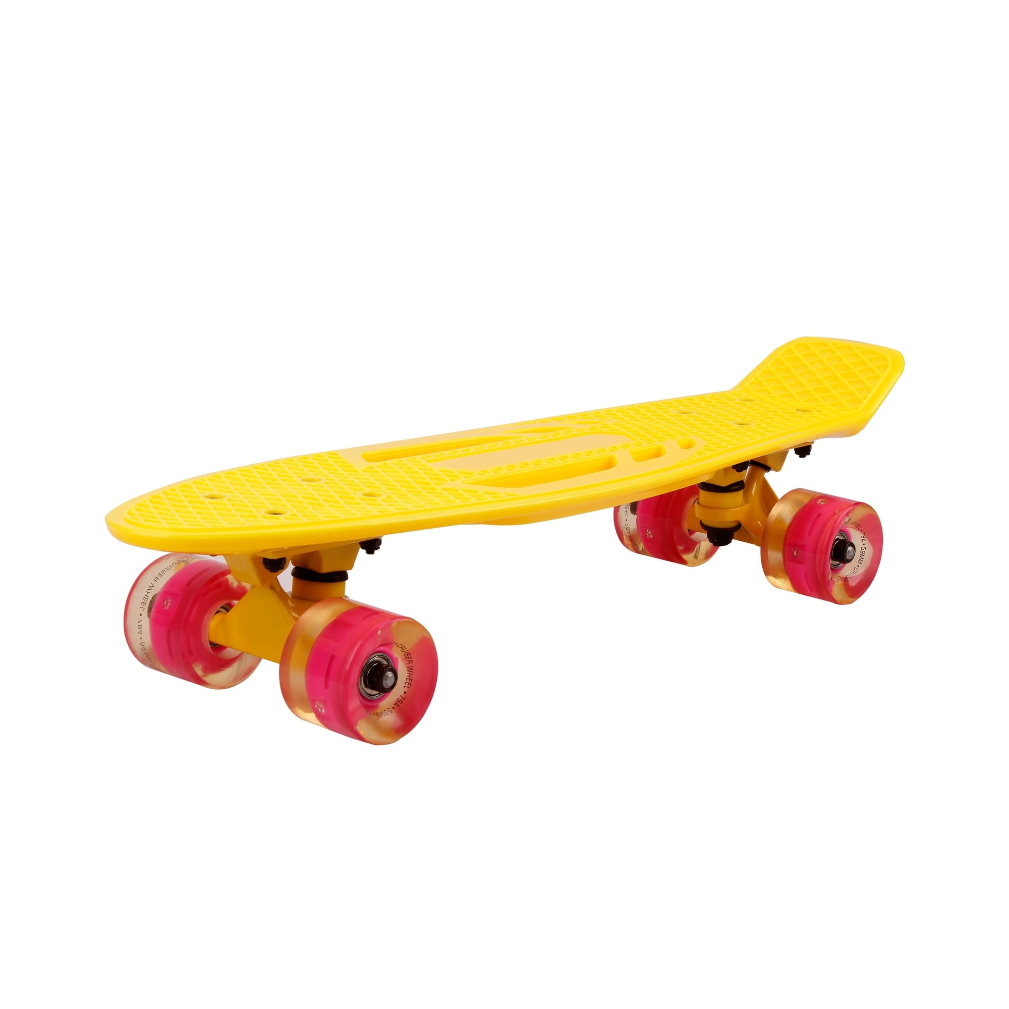 22 Inch Skateboard with LED Light Up PU Wheels And Bendable Deck - 1pc ...