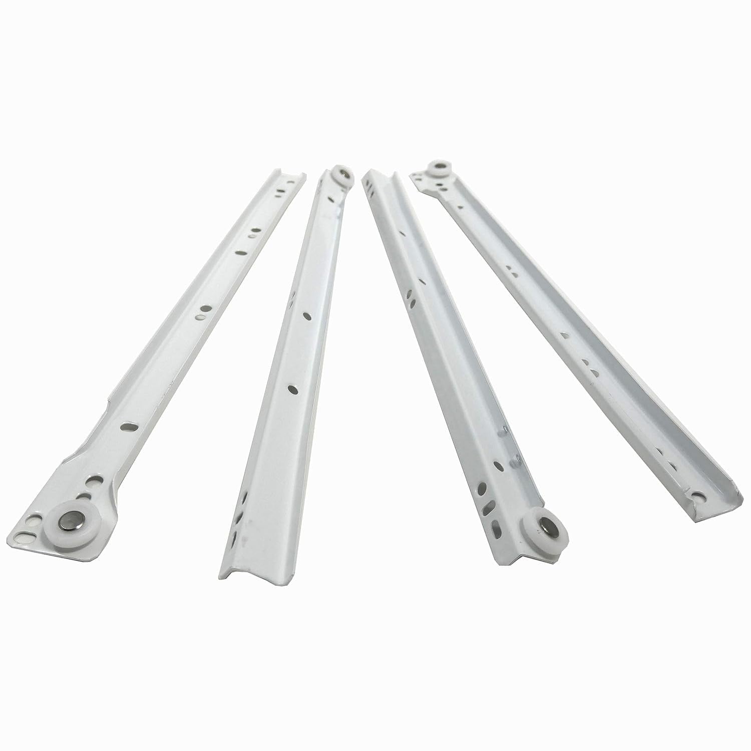 22 Inch White Euro Slides Pack of 4 , Double Stopper, Functional ...