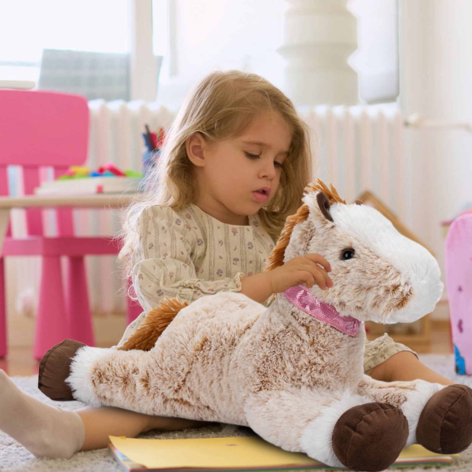 22 Inches Large Stuffed Horse Animal, Realistic Pony Plush Toys, Horse ...