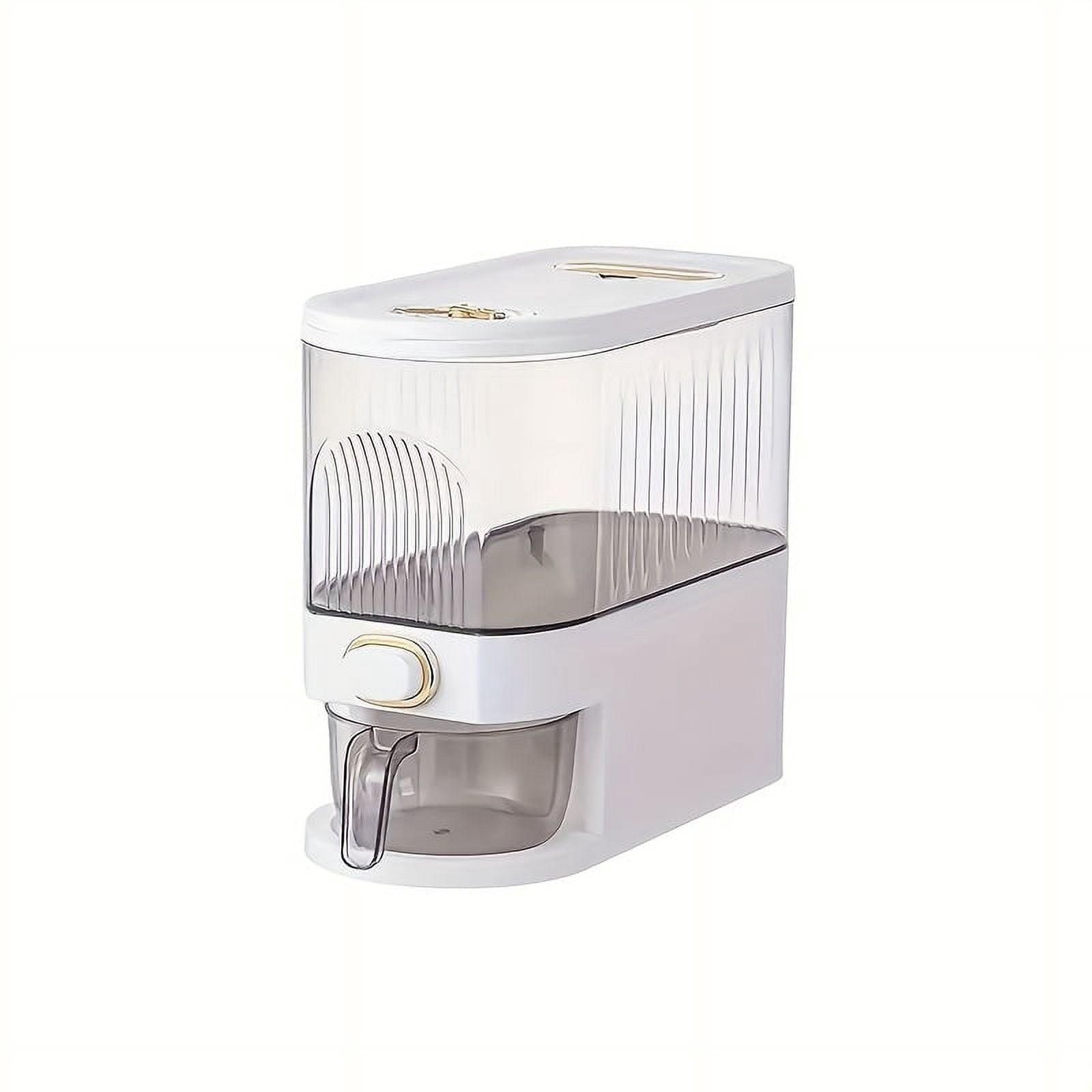 22 LBS/10KG Rice Dispenser, Large Dry Grain Storage Container With ...