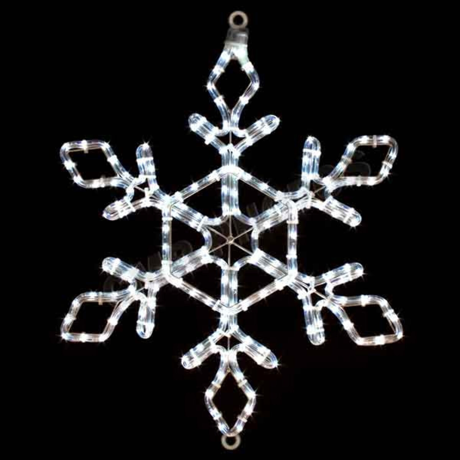 22 LED Rope Light White Snowflake Silhouette Motif Display - Walmart.com