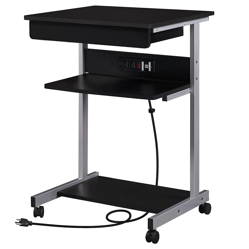 22 in Laptop Computer Table Home Office Desk with Power Outlet for ...