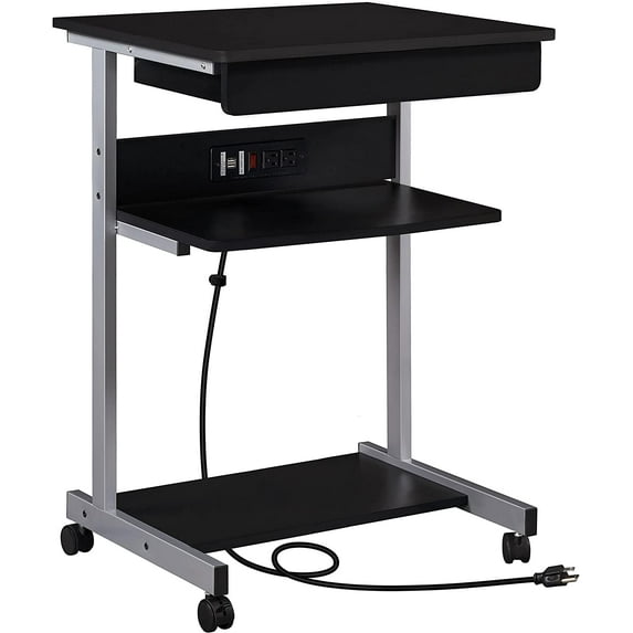 22 in Laptop Computer Table Home Office Desk with Power Outlet for ...