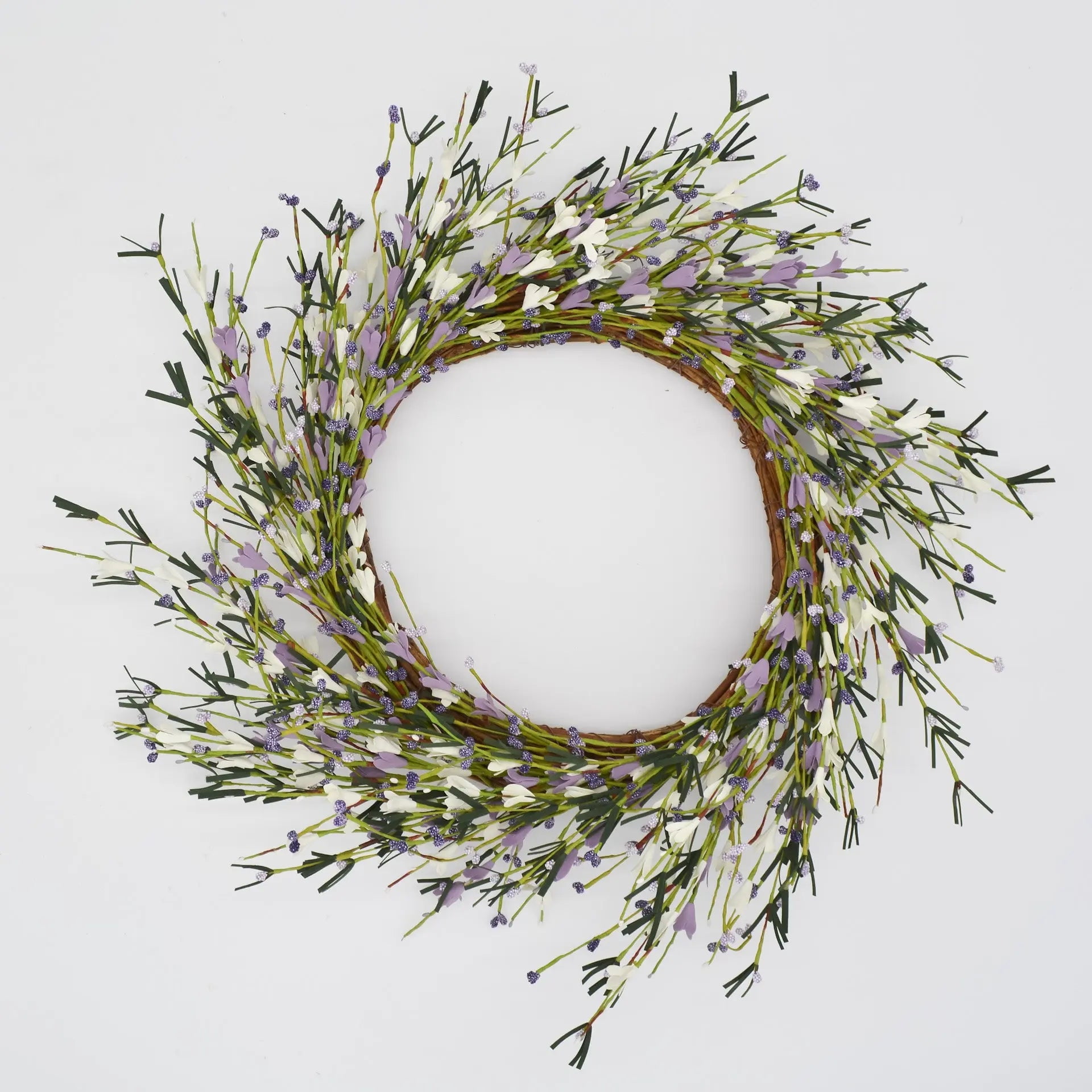 22" Lavender, Cream Buttercup Wreath - Walmart.com