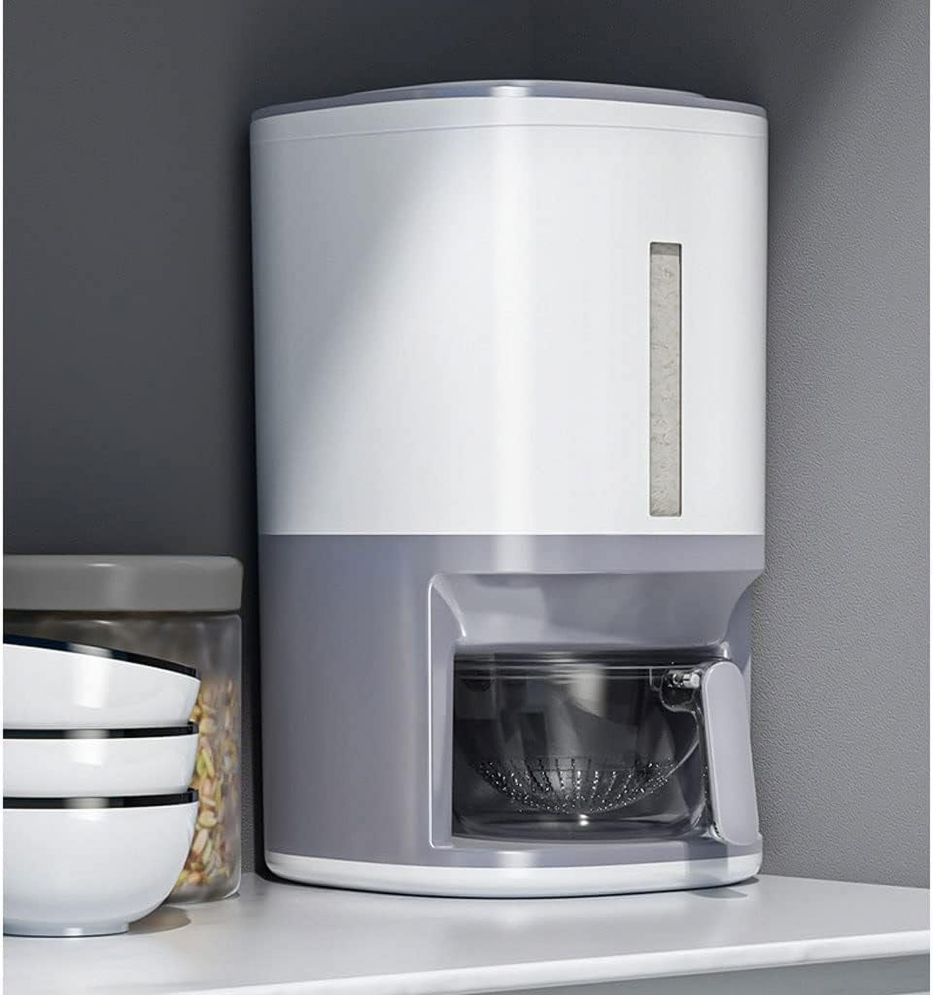 22 Lbs Airtight Rice Dispenser, Food Storage Container Automatic Flip ...
