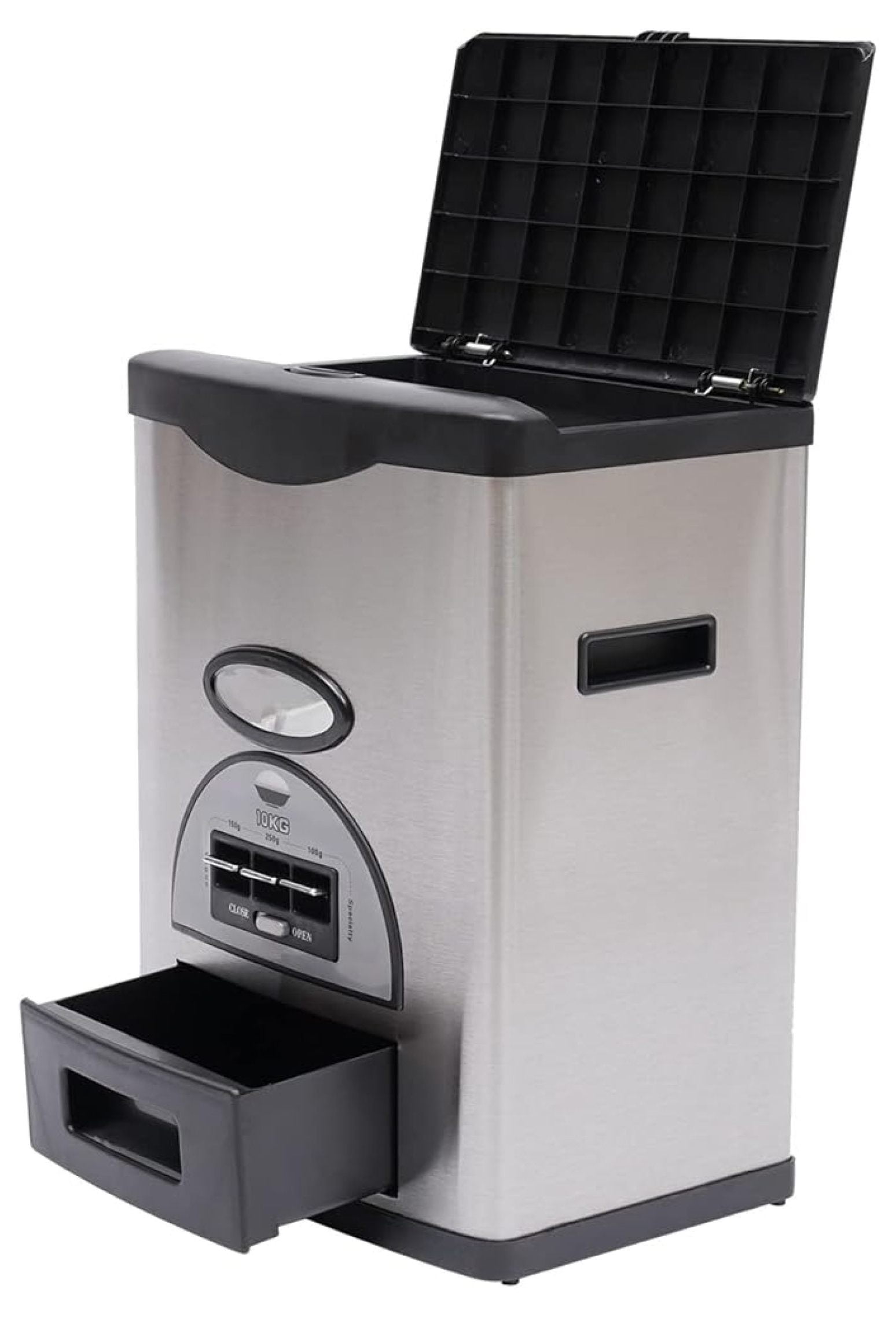 22 Lbs Auto Rice Dispenser, Large Stainless Steel Rice Container with ...