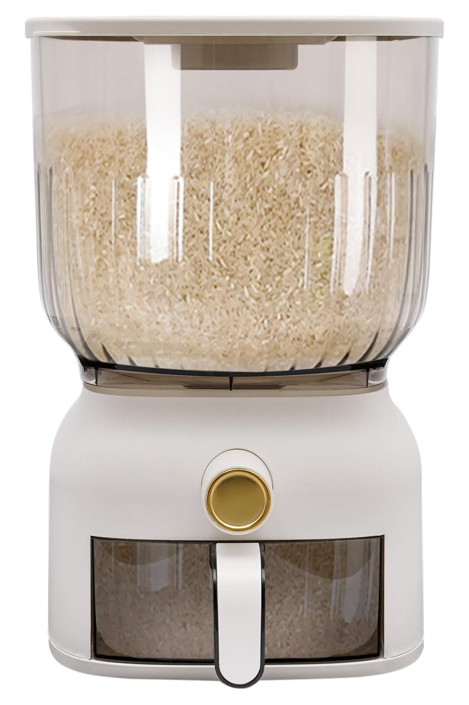 22 Lbs Rice Dispenser,Large Sealed Grain Storage Container with ...