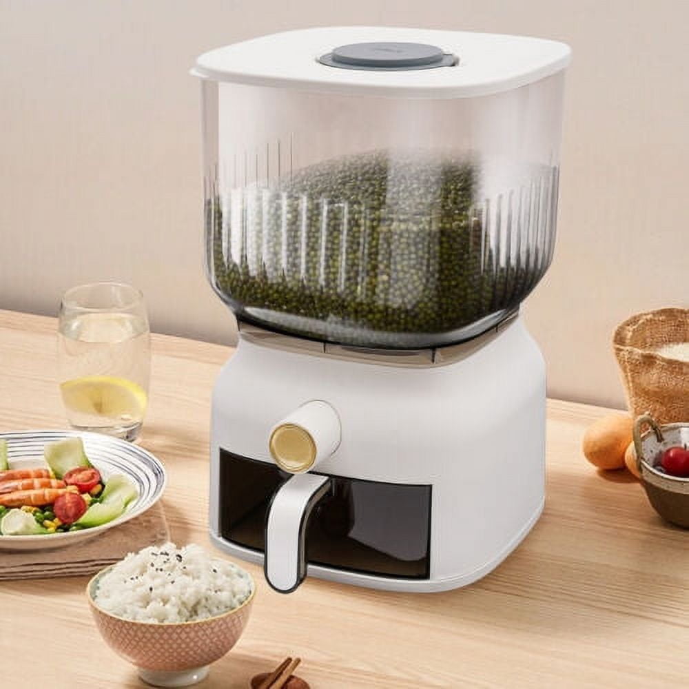 22 Lbs Rice Dispenser, Large Sealed Grain Storage Container with Rice ...