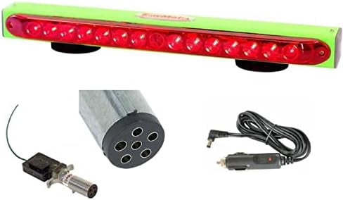 22’’ Lime Light Wireless Tow Light Bar with 6 Pin Round Transmitter ...