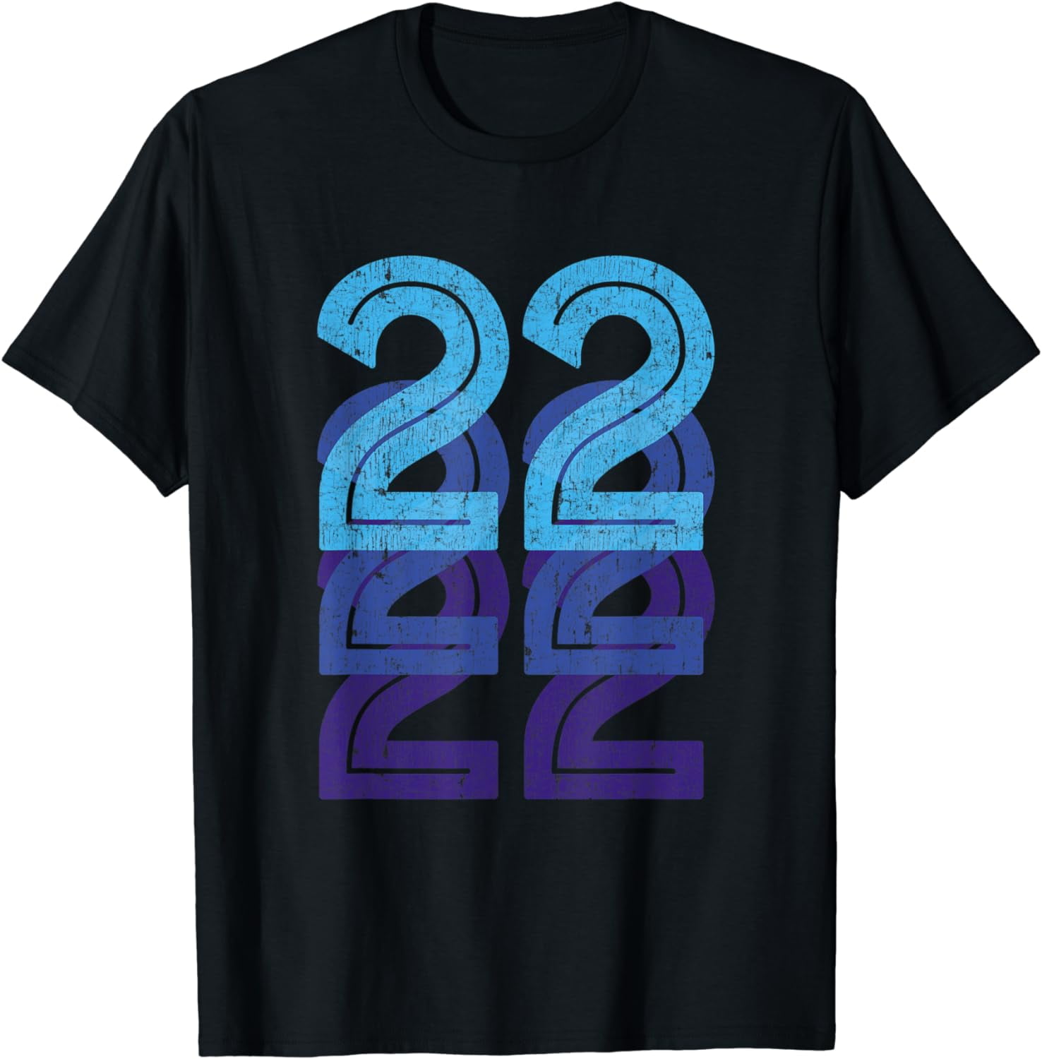 22 Lucky Number 22nd Year Birthday Age Sports Team T-Shirt - Walmart.com
