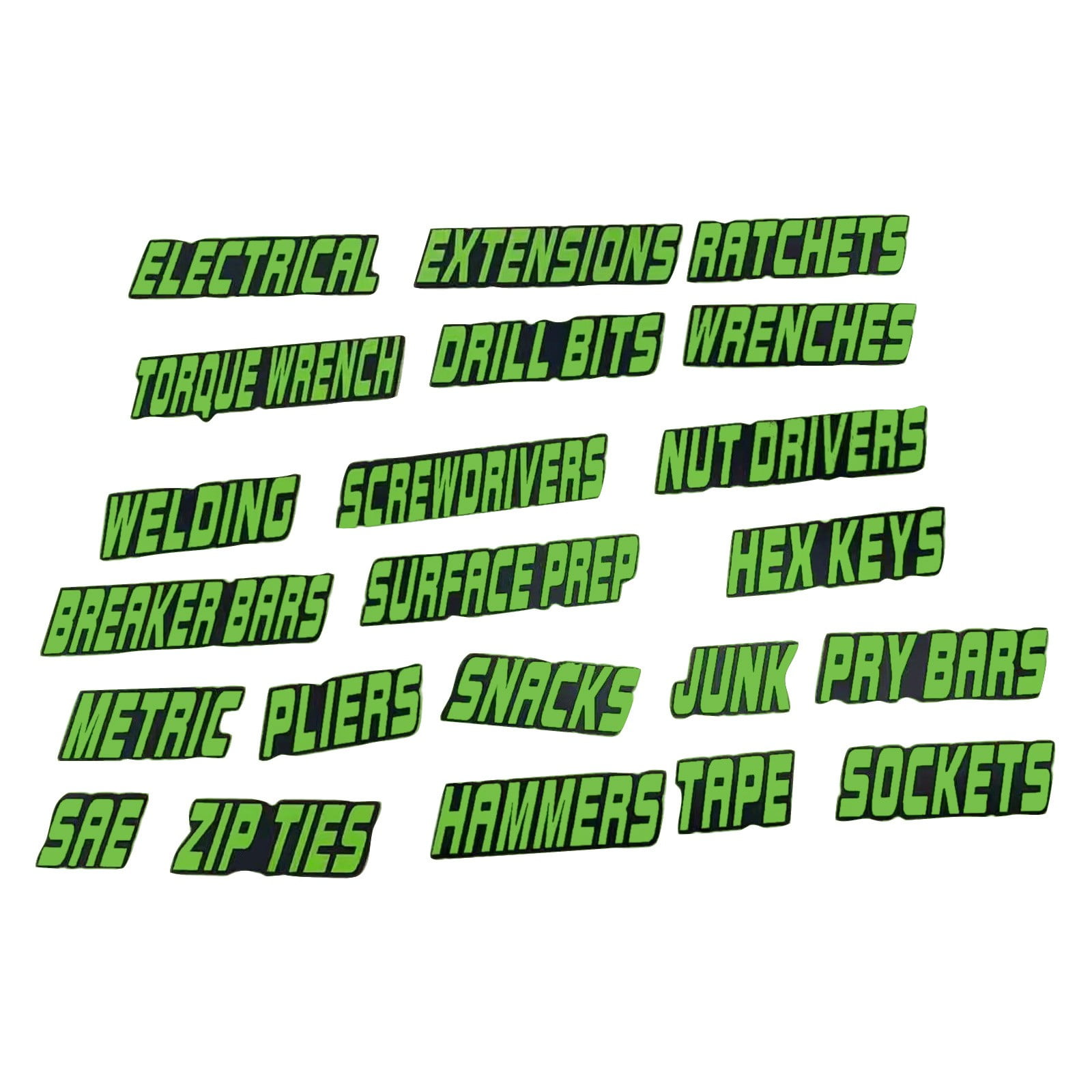 22 Magnetic Toolbox Drawer Organizer Labels - Reusable 3D Tags for ...