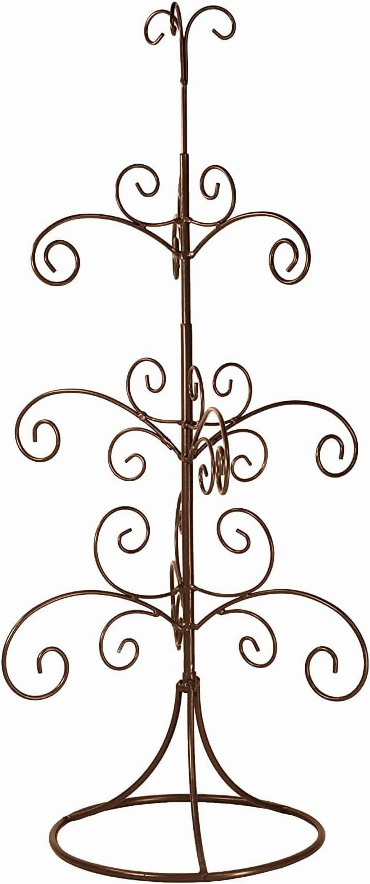 22” Metal Wire 4-Tier Ornament Display Tree Stand and Christmas Décor ...