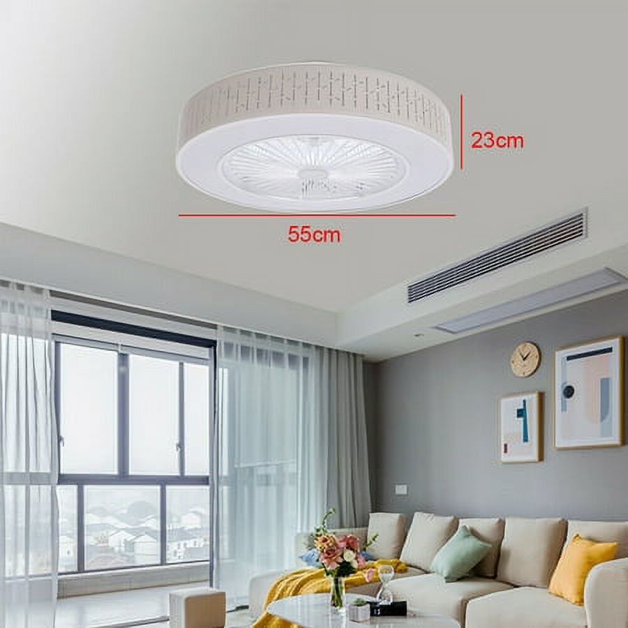 22" Modern Led Ceiling Fan with Light Adjustable Bedroom Living Room ...