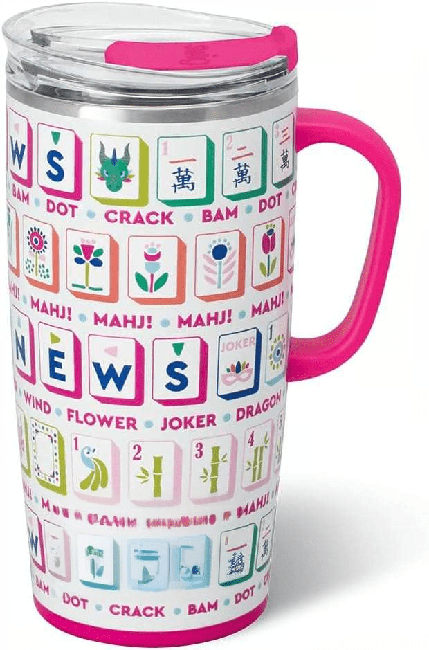 22 Ounce Insulated Travel Mug with Handle and Lid Cup Holder Friendly ...