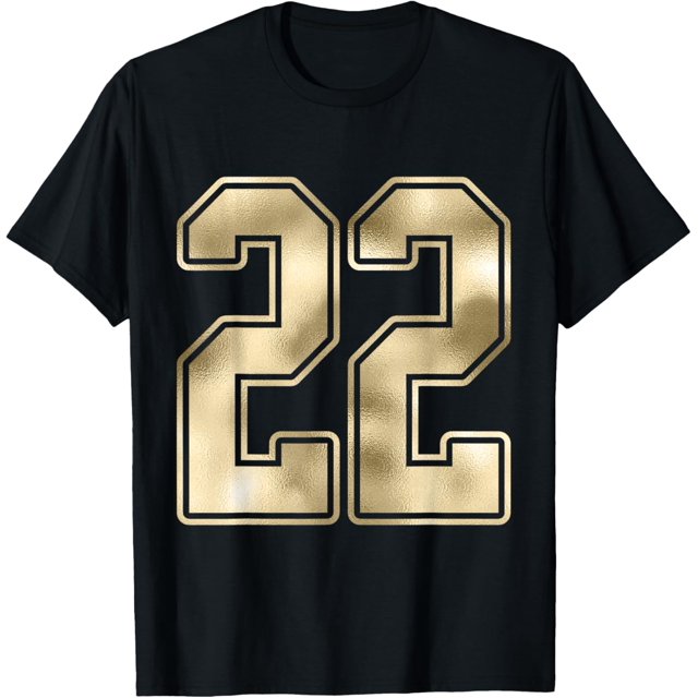 #22 Outline Number 22 Sports Fan Jersey Style Costume T-Shirt - Walmart.com