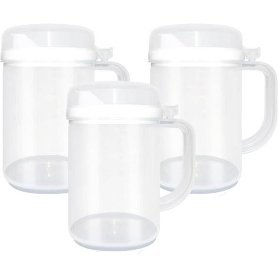 22 Oz Easy-Pour Mini Pitchers, Clear Plastic with Lid & Handle, Perfect ...
