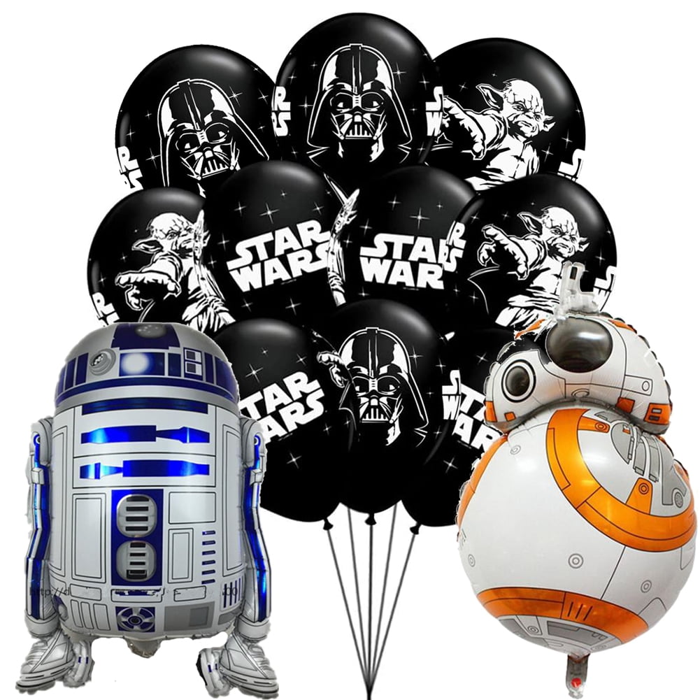 22 PCS Star Wars Foil & Latex Birthday Party Balloons: Darth Vader ...