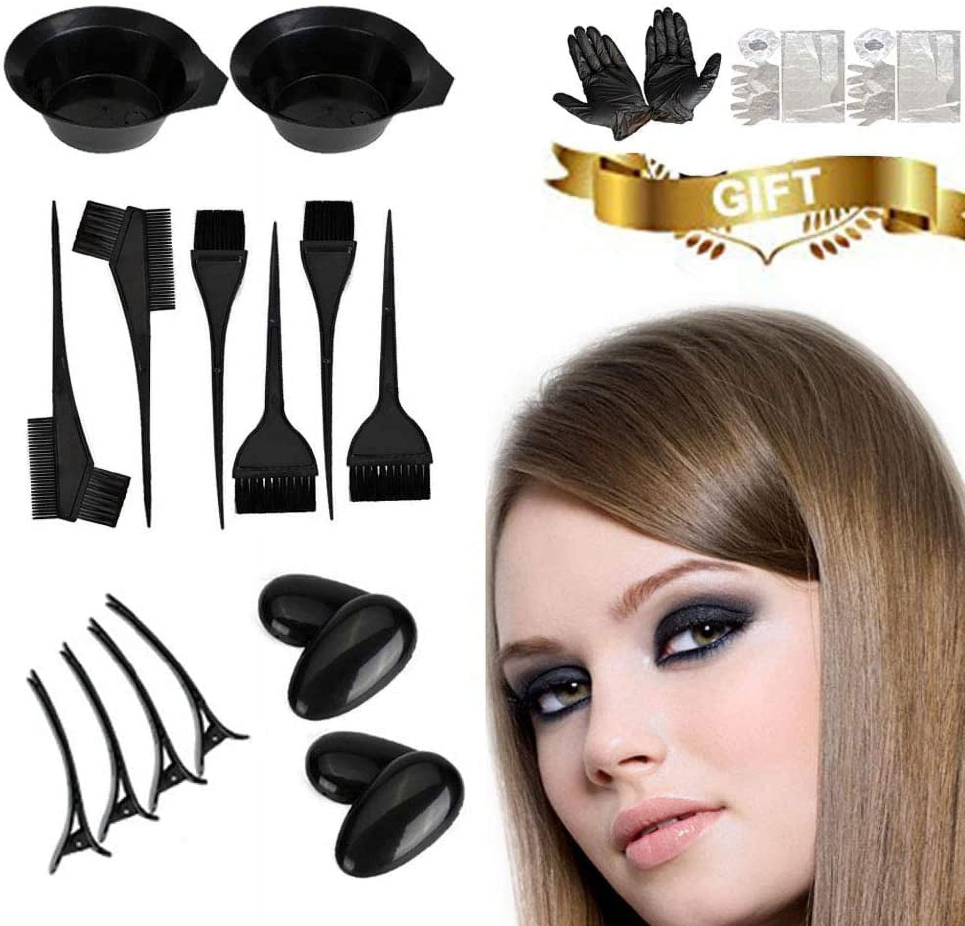22 PCS Hair Dye Kit Coloring DIY Beauty Salon Tool Kit Disposable hair ...