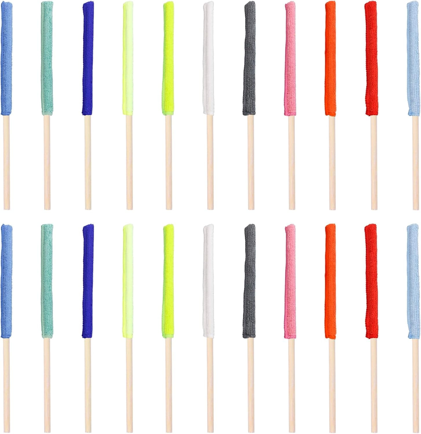 22 PCS Microfiber Detail Duster Sticks, Mini Duster Crevice Cleaning ...