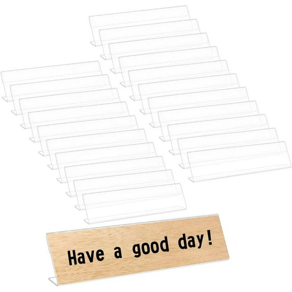 22 Pack Acrylic Display Stands Name Plates for Desks 8x1.1x2Inches ...