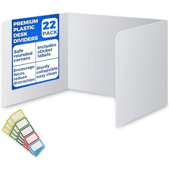 22 Pack Classroom Privacy Shields for Student Desks - Easy to Clean ...