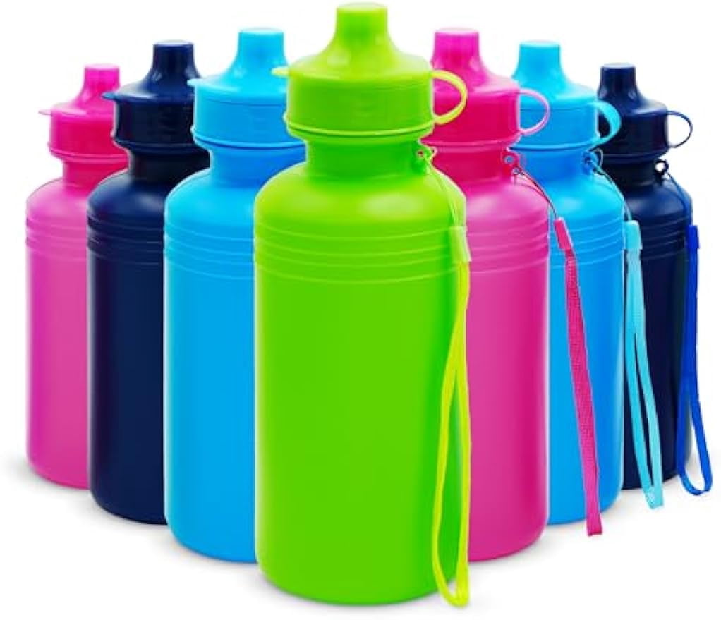 22 Pack Water Sports Bottles for Kids Bulk, 18 oz Squeeze Reusable ...