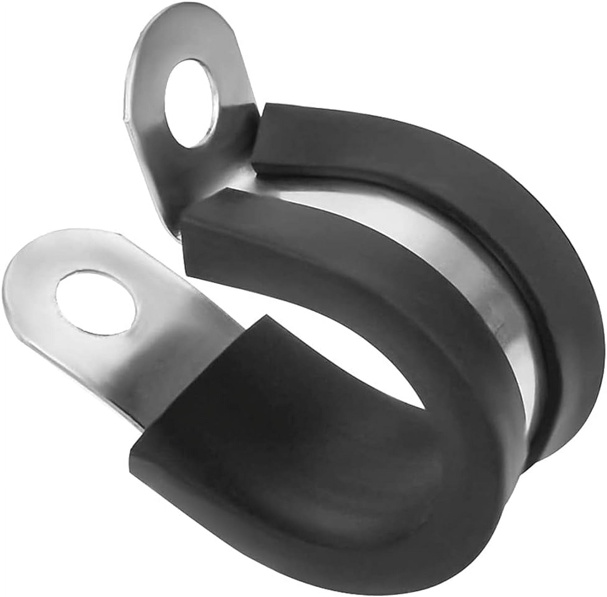 22 Pcs 1/2 Inch Stainless Steel Cable Clamp,Rubber Cushioned Insulated ...