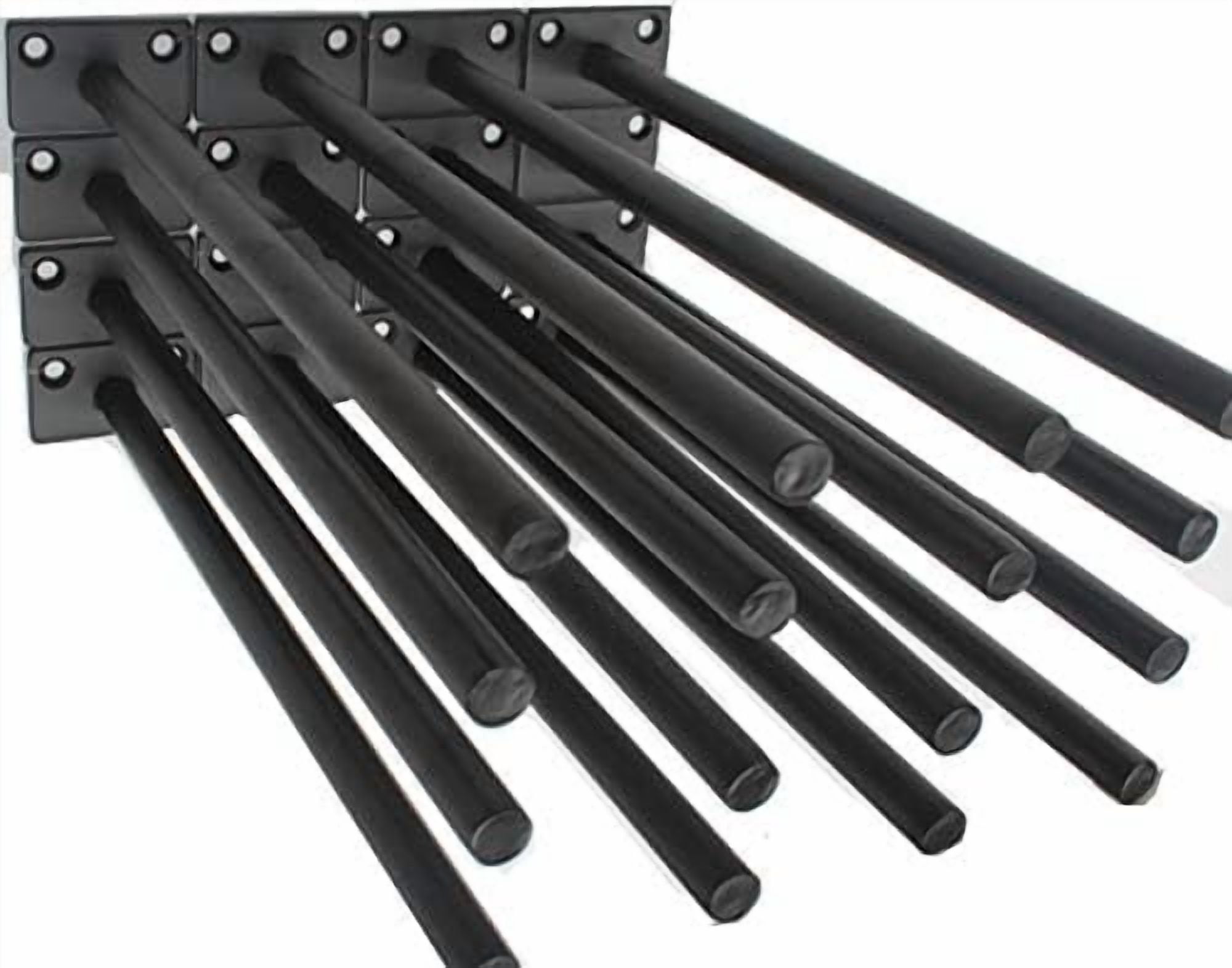 22 Pcs 10" Black Solid Steel Floating Shelf Bracket Blind Shelf ...