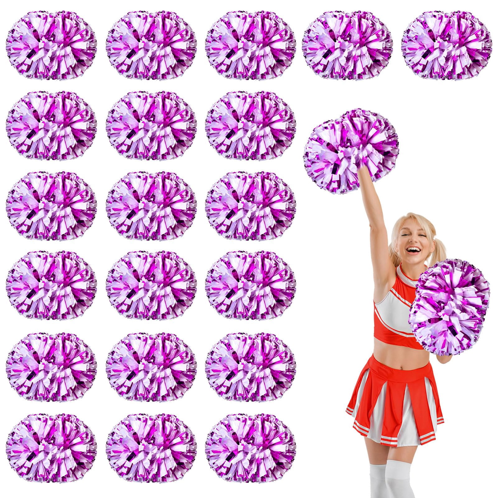 22 Pcs Cheerleading Poms-pom Poms Cheerleading With Handle Style Cheer ...