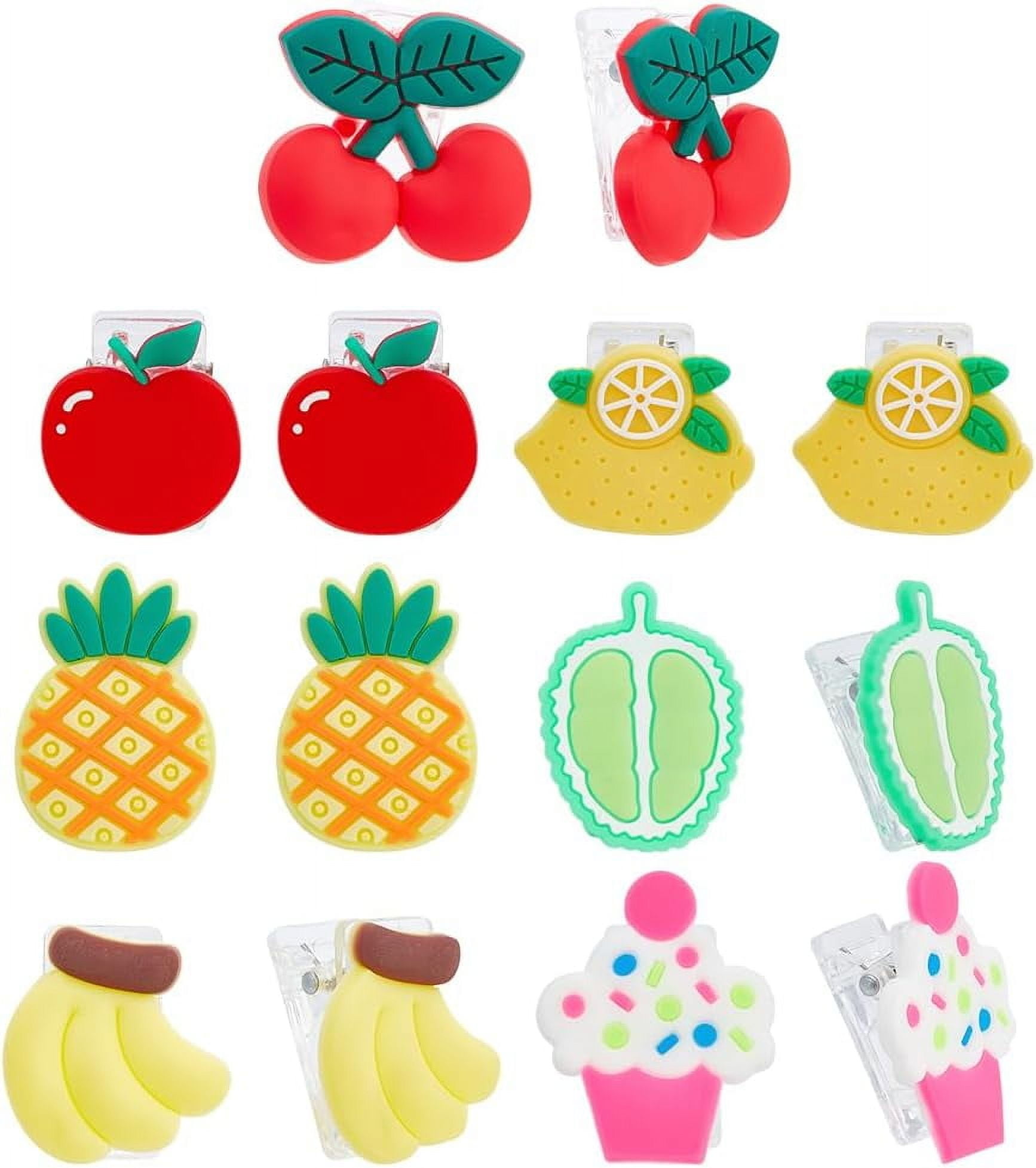 22 Pcs Cute Chip Clips 11 Styles Plastic Fruit Bag Clips Funny Chip ...