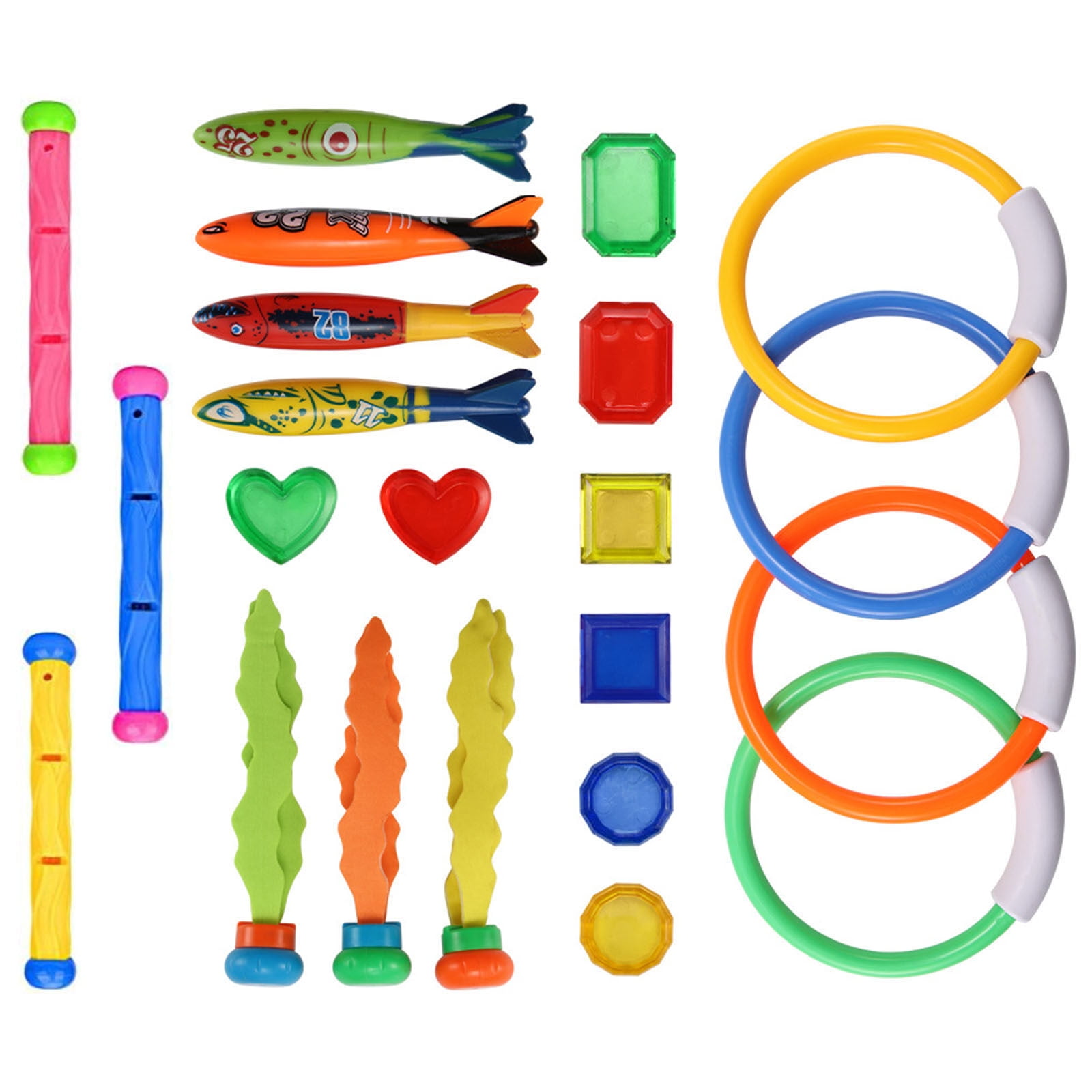 22 Pcs Diving Pool Toys for Kids Ages 3-12 Jumbo Set with Storage Bag ...