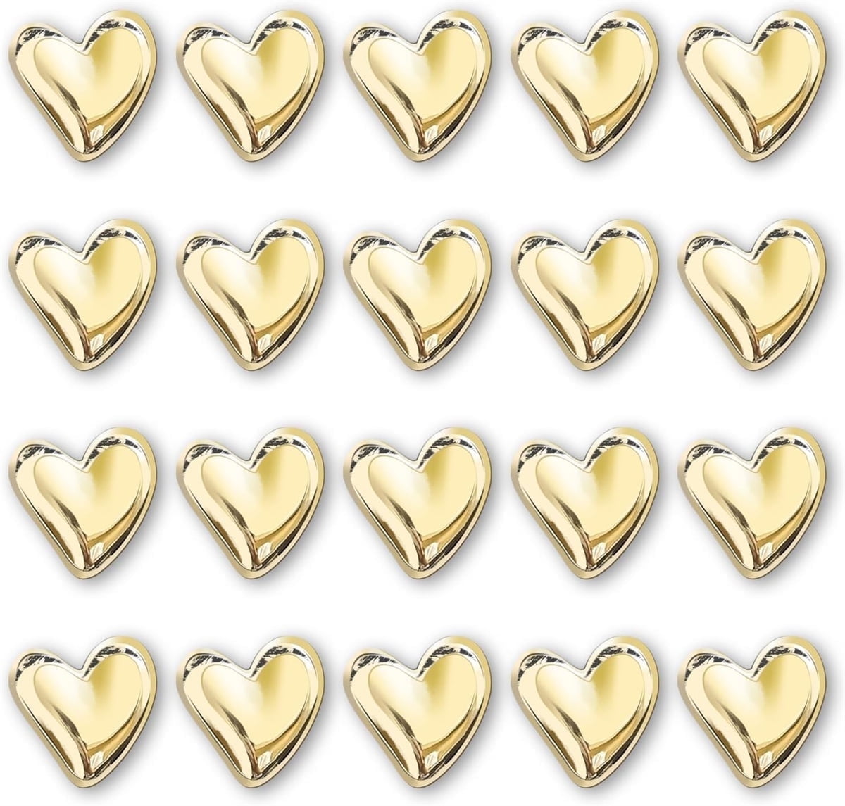 22 Pcs Gold Small Heart Refrigerator Magnets,Yayun Love Heart Party ...