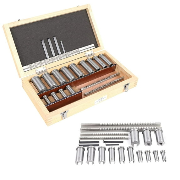 22 Pcs Keyway Broach Set in Fitted Box, Industrial Tools Metric Size ...