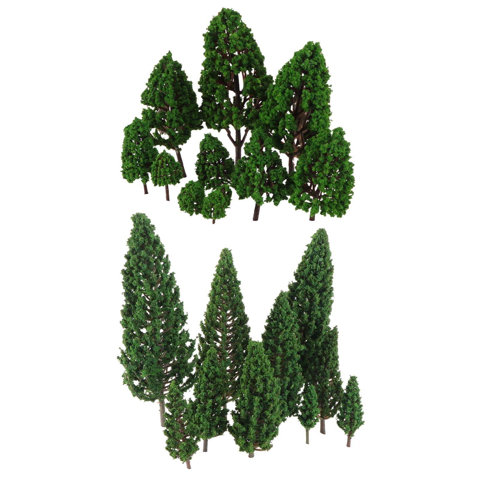 22 Pcs Model Railway Trees Train Miniature Greenery Decoration ...